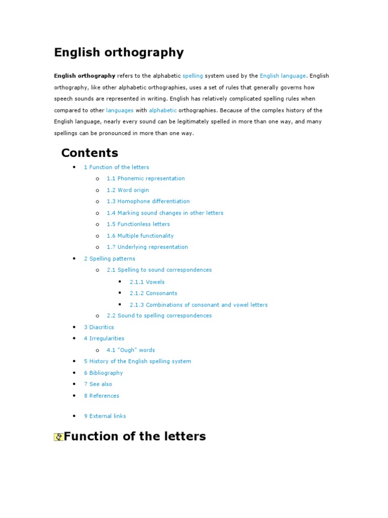 English Orthography | PDF | Orthography | English Language