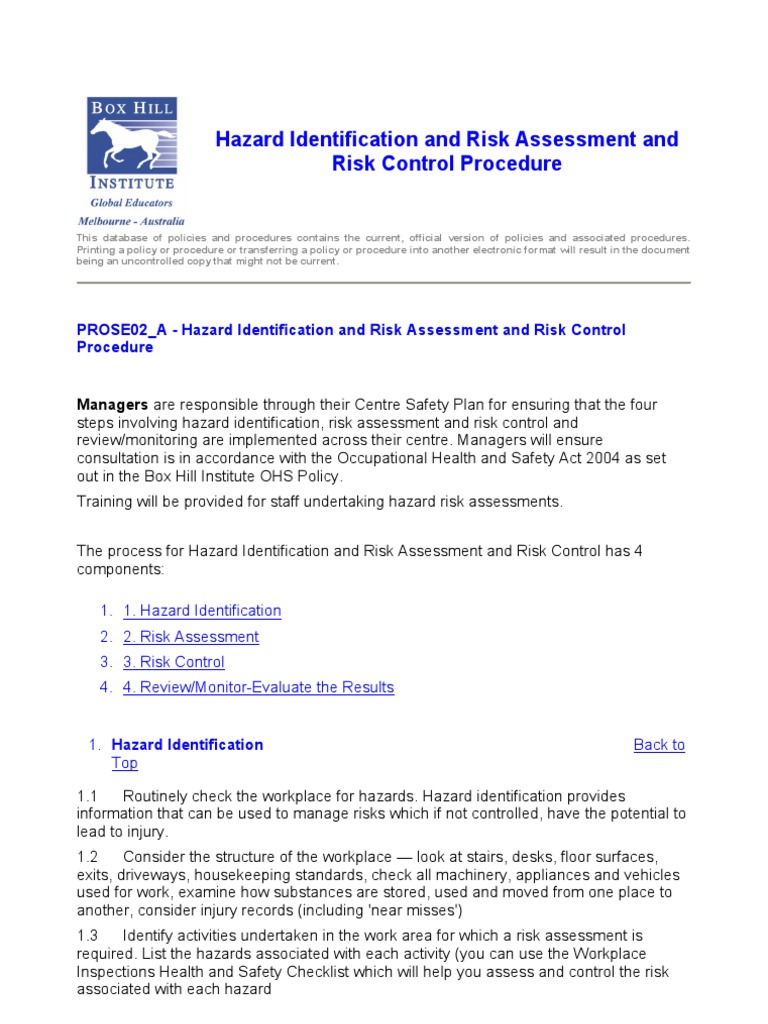 OHS Procedures | First Aid | Occupational Safety And Health