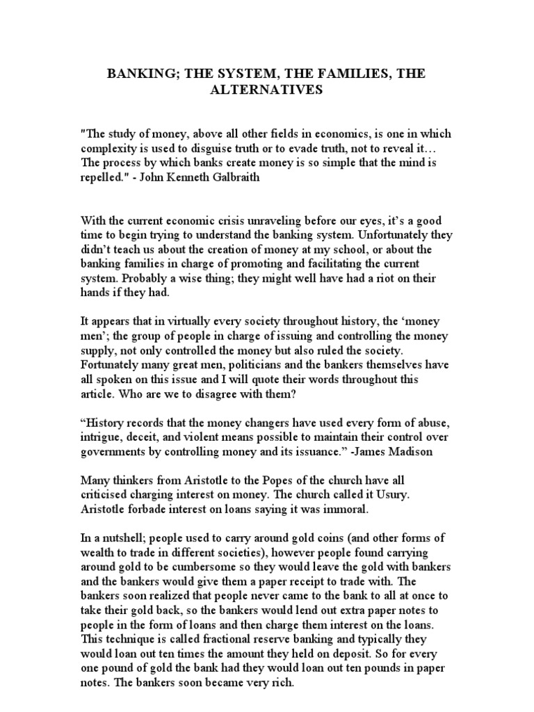 Banking System PDF | PDF | Business Cycle | Banks