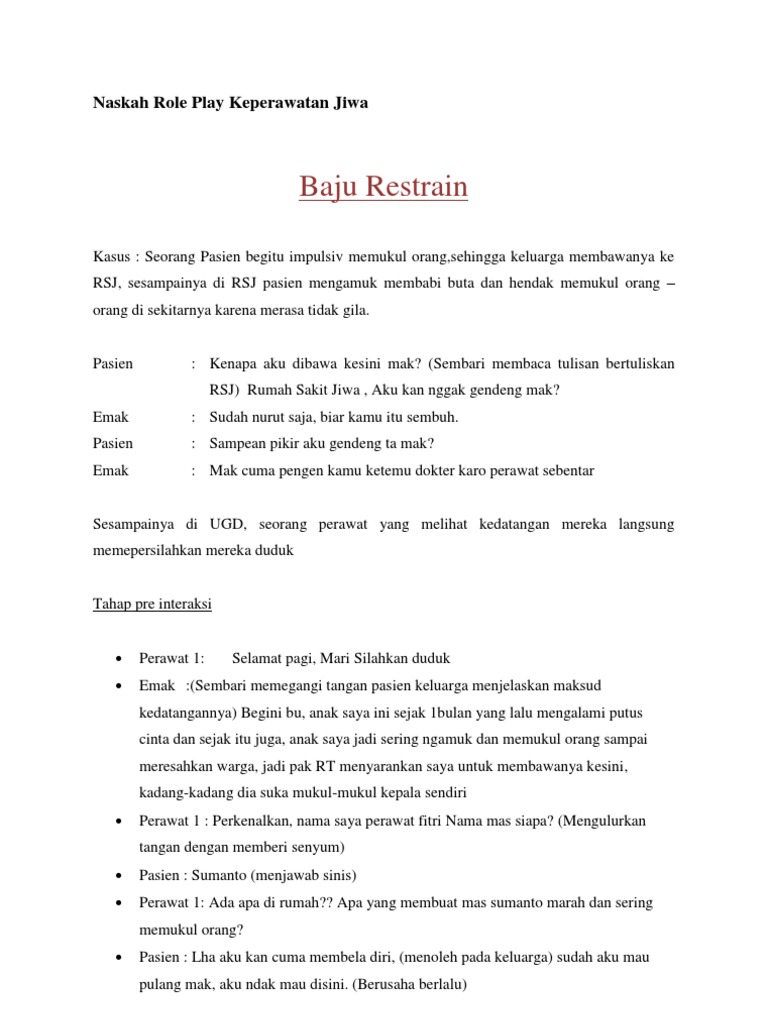 Contoh Naskah Role Play - Ruang Belajar