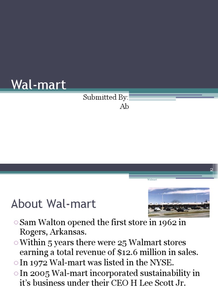 Walmart Strategy | PDF | Walmart | Retail