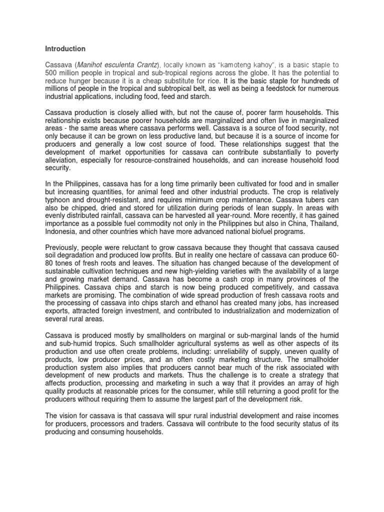 Rationale | PDF | Food Security | Flour