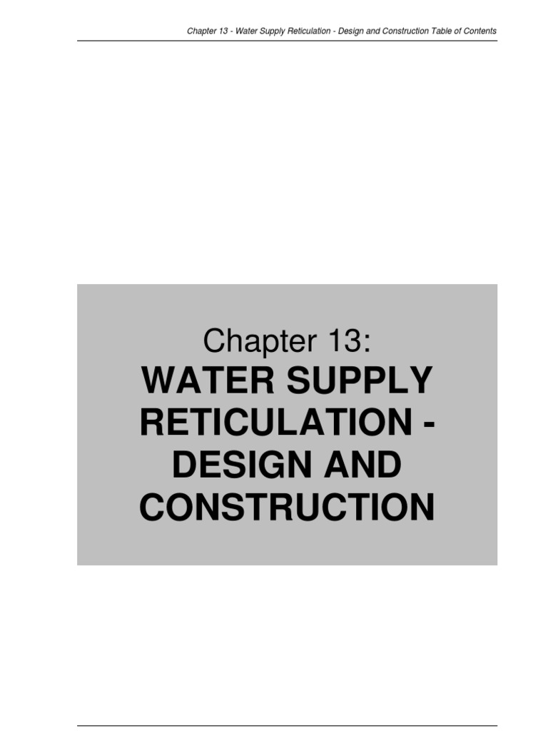 Water Supply Reticulation Design Guide | PDF | Pipe (Fluid Conveyance ...