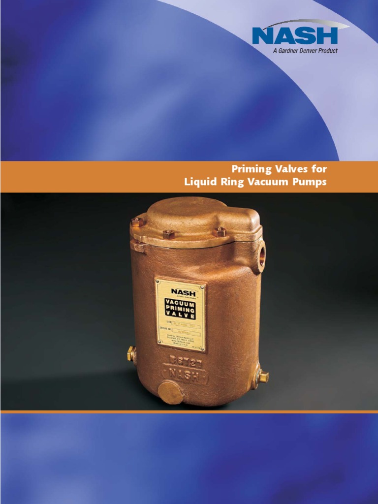 Nash Priming Valve | PDF | Valve | Pump
