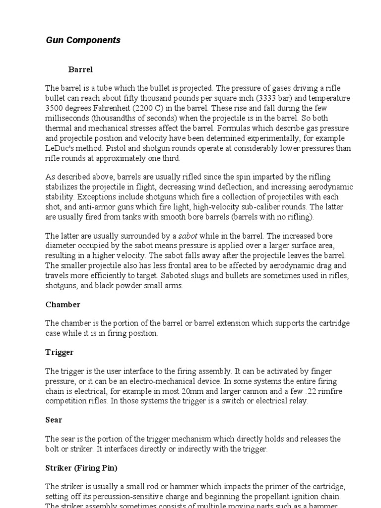 Gun Components | PDF | Cartridge (Firearms) | Shotgun