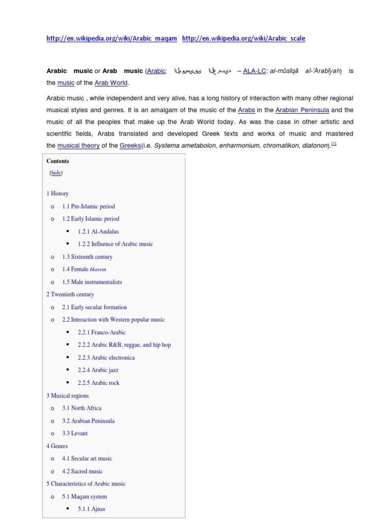 Muzica Araba | PDF | Music Theory | Musicology