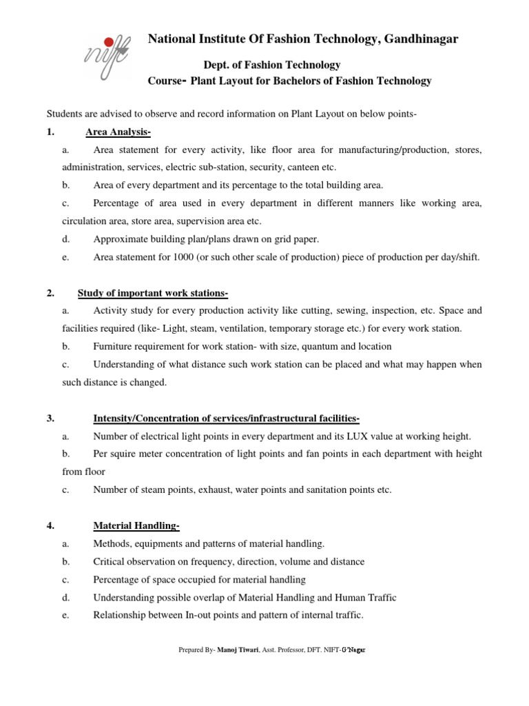 Data Collection For Plant Layout | PDF | Energy And Resource | Science