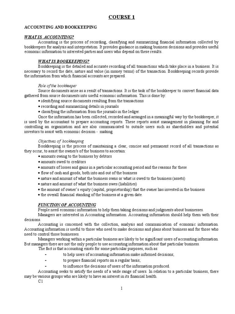 Accounting and Bookkeeping 101: Understanding the Fundamental ...