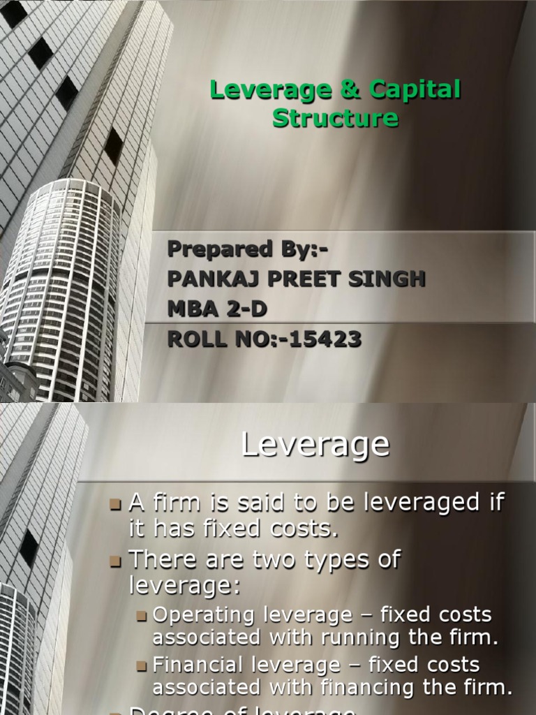 LEVERAGE | Download Free PDF | Leverage (Finance) | Capital Structure