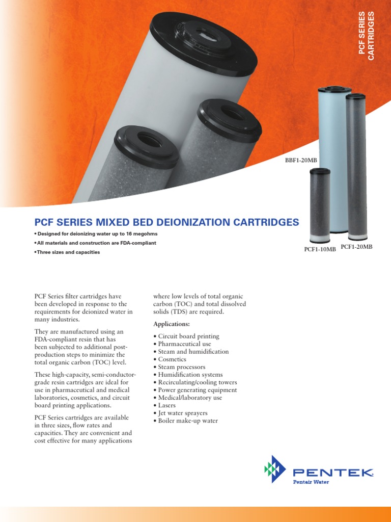 PCF Series Product Profile | PDF | Purified Water | Chemical Engineering