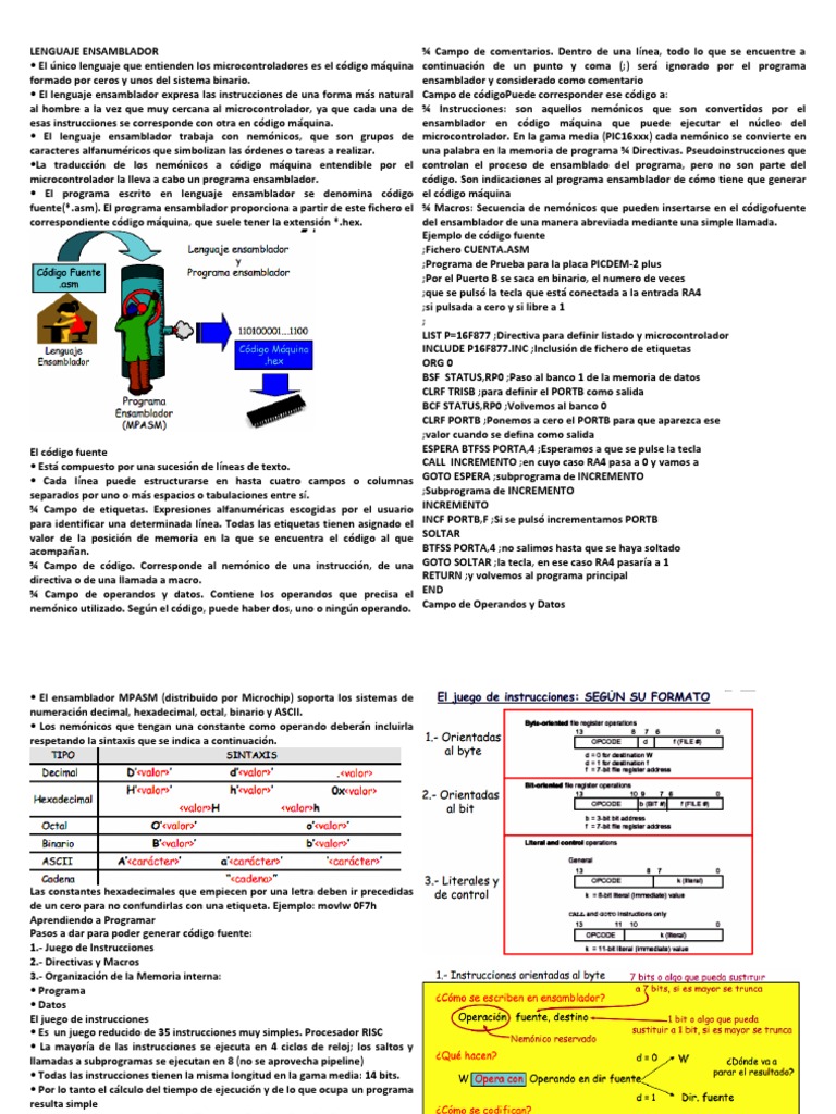 Lenguaje Ensamblador | PDF | Lenguaje ensamblador | Programa de computadora
