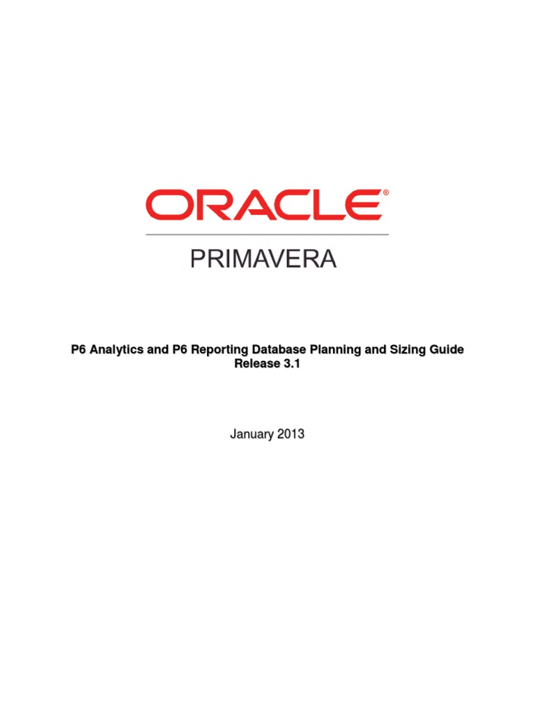 Primavera P6 Summary | PDF | Databases | Business Intelligence