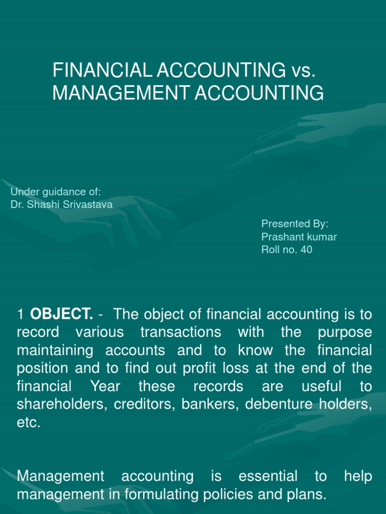 Management vs. Financial Accounting Differences | PDF | Financial ...