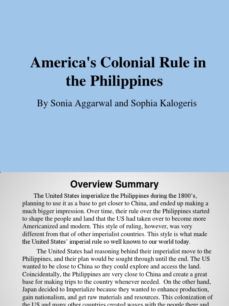 US Colonial Rule in The Philippines | PDF | Imperialism | Philippines