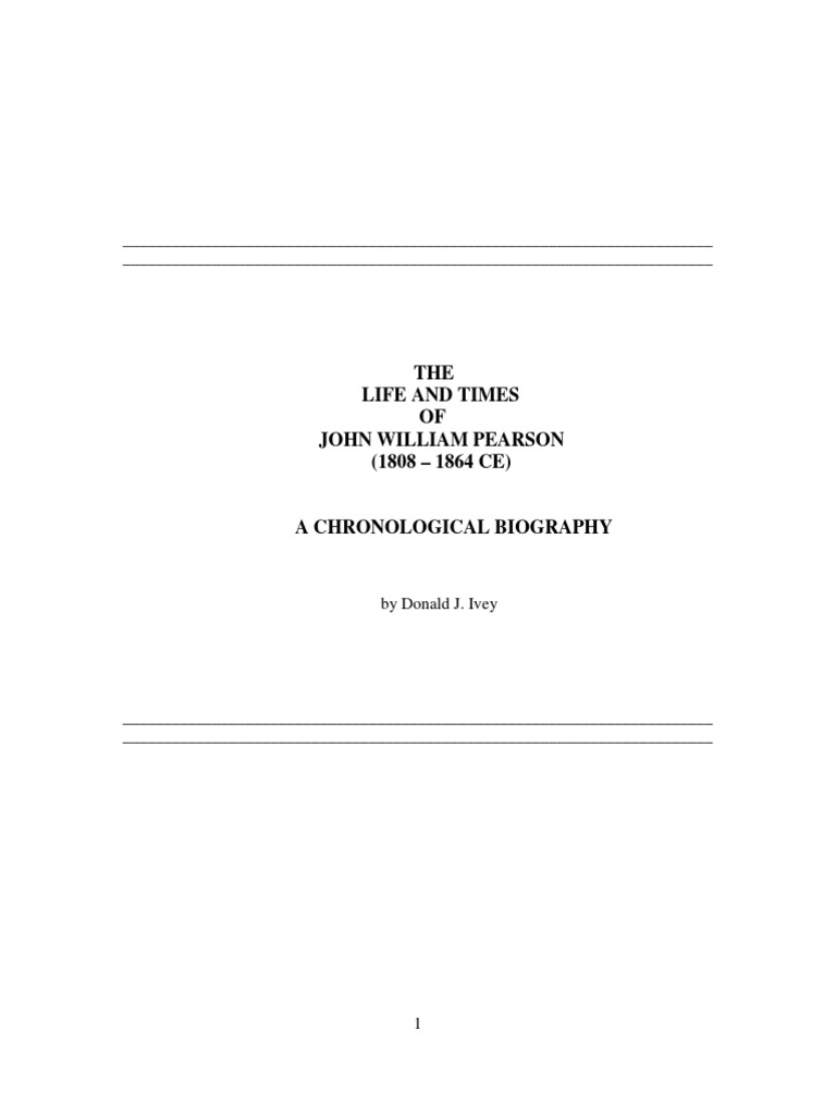 Biography of John W. Pearson (1808-1864) | PDF | General Officers In ...
