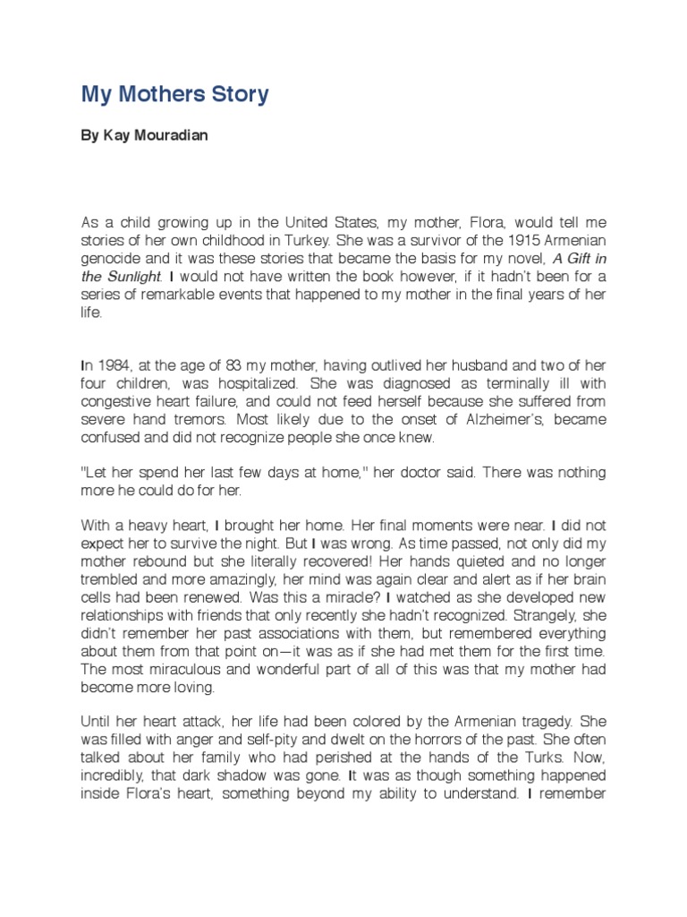 My Mothers Story | PDF