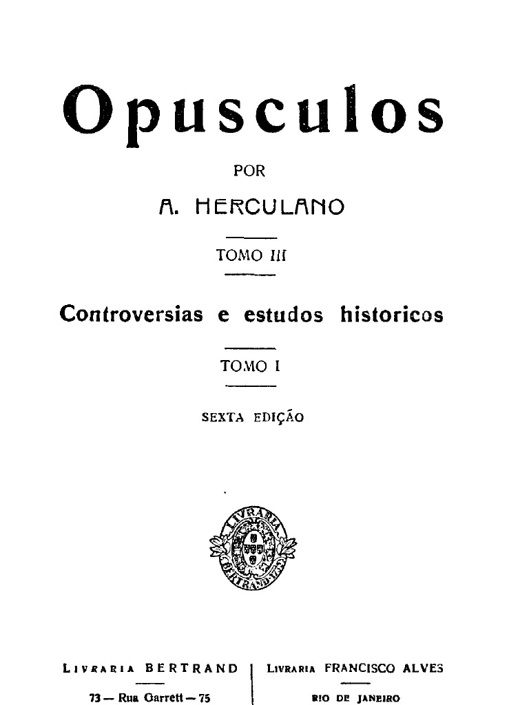 Opusculos, de Alexandre Herculano, Vol. 3 | PDF | Clero | Cristianismo