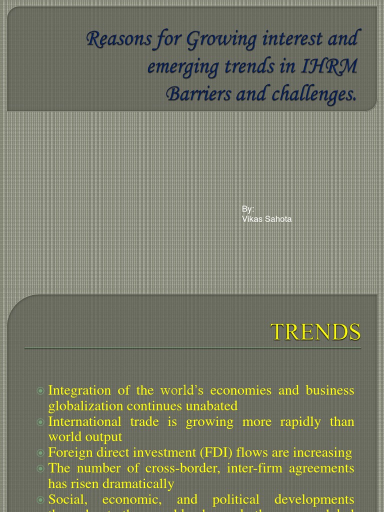 Emerging Trends in HRM Barriers and Challenges | PDF | Human Resource ...