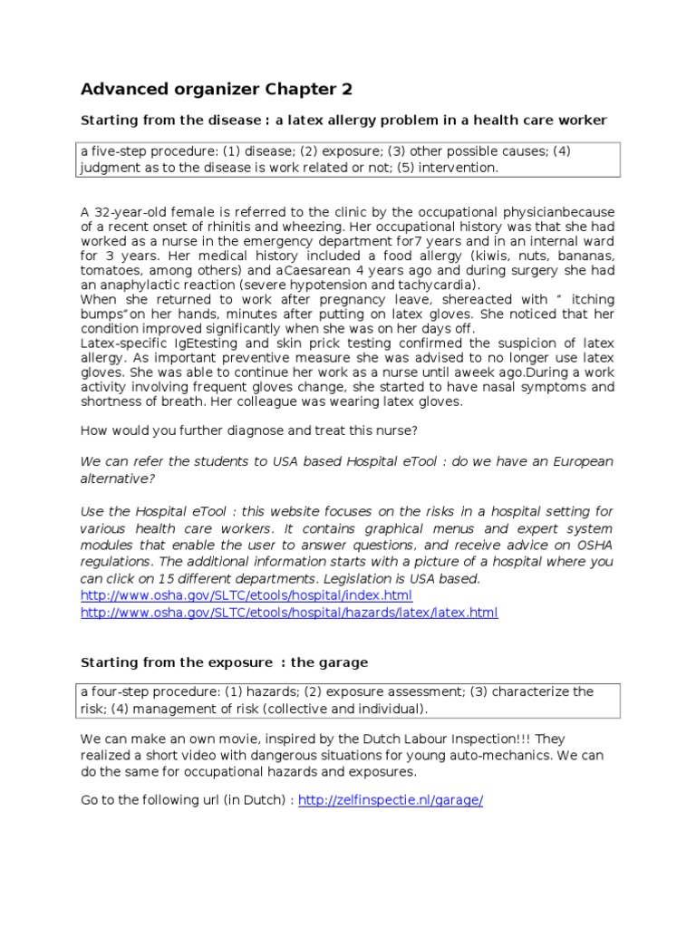 Advanced Organizer Chapter 2 | PDF | Allergy | Health Sciences