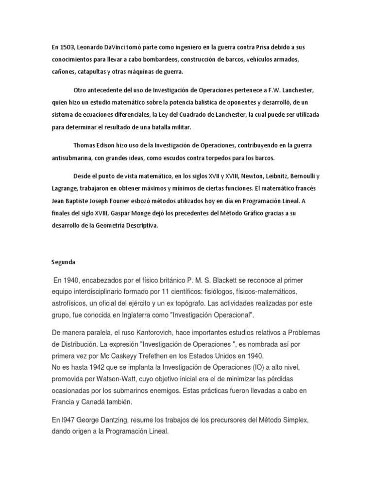 Investigacion de Operaciones Ssss 2 | PDF | La investigación de operaciones | Enseñanza de ...