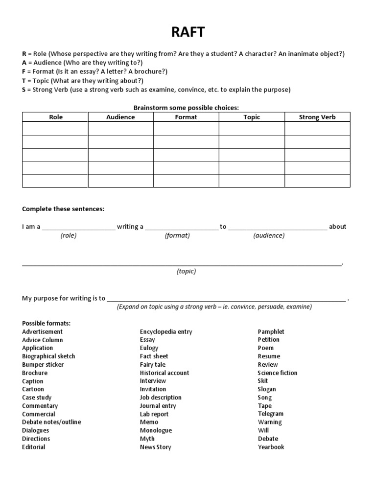 RAFT Strategy Overview Guide | PDF | Foreign Language Studies