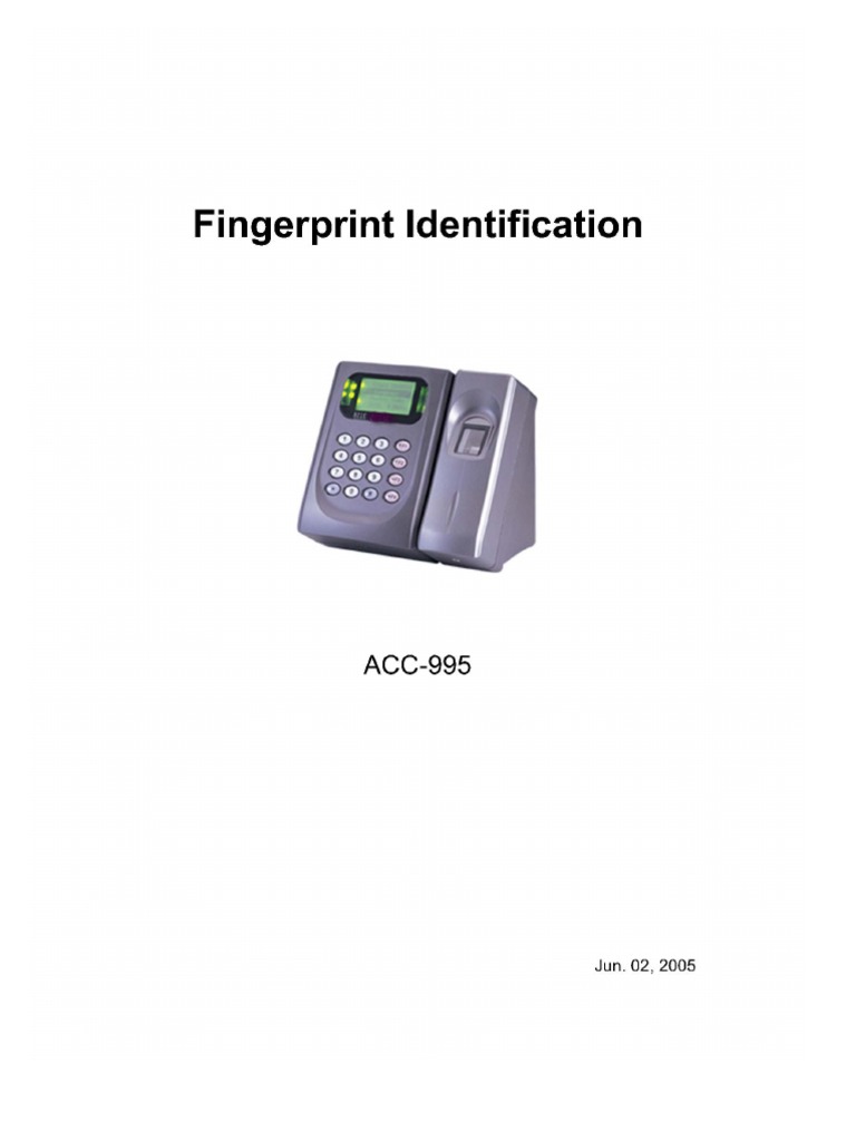 ACC-995 Manual 2009 | Download Free PDF | Personal Identification ...