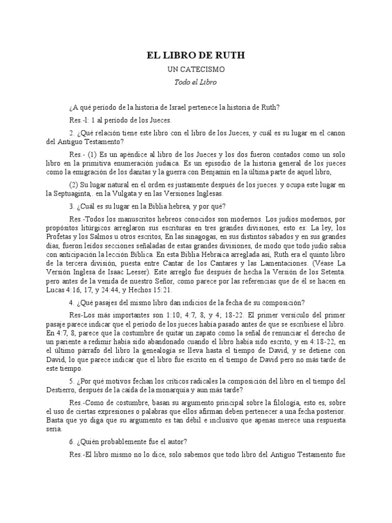 El Libro de Ruth | PDF | Septuaginta | Biblia