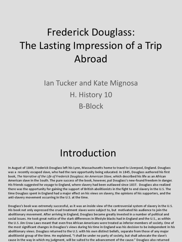 Frederick Douglass Powerpoint | PDF | Abolitionism In The United States ...