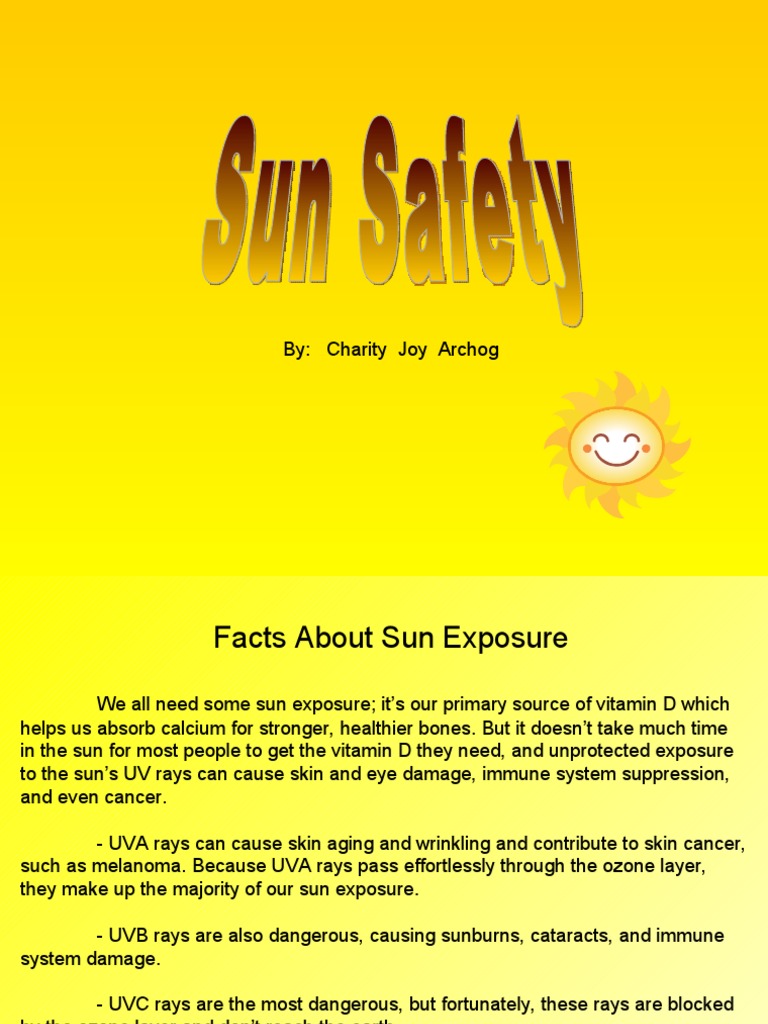 Sun Safety Presentation | PDF | Ultraviolet | Tanning