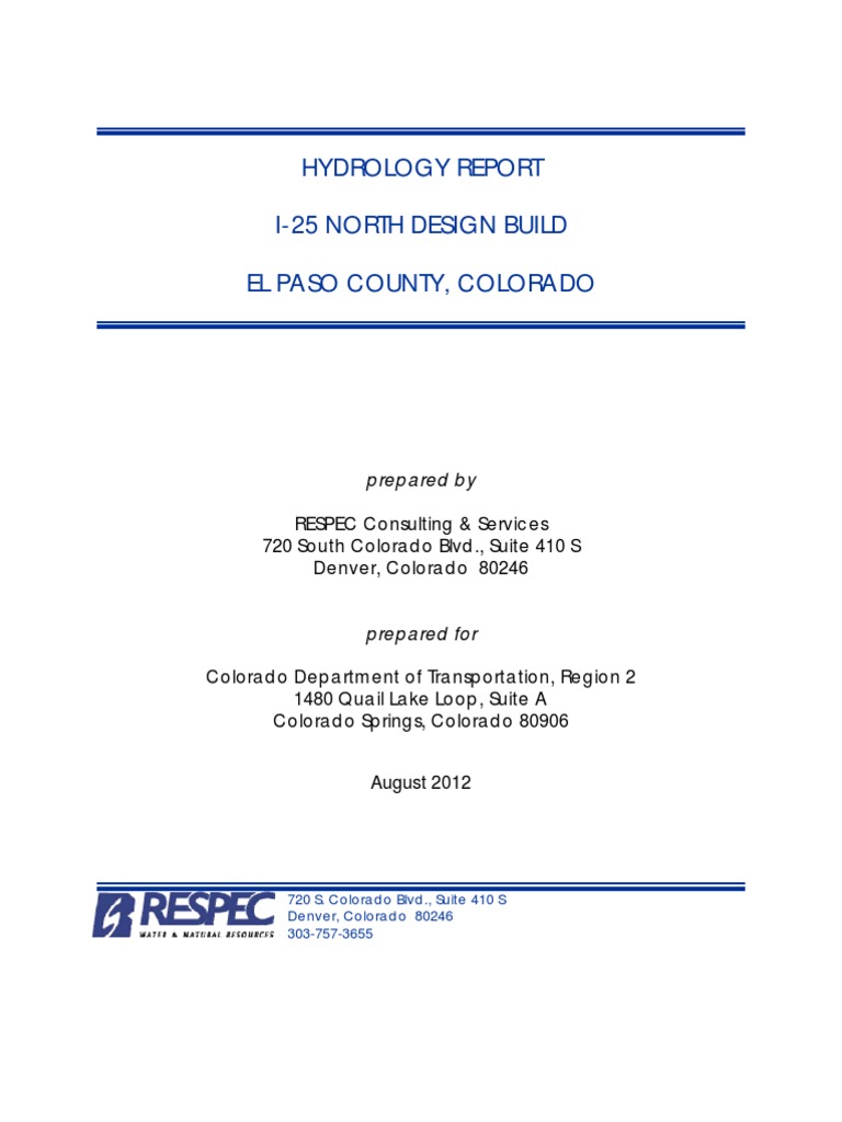 Hydrology Report Final | PDF | Drainage Basin | Physical Geography