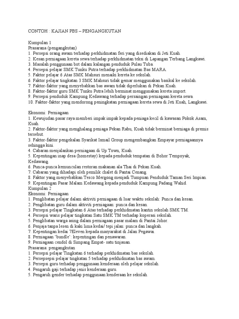 Contoh Pbs | PDF