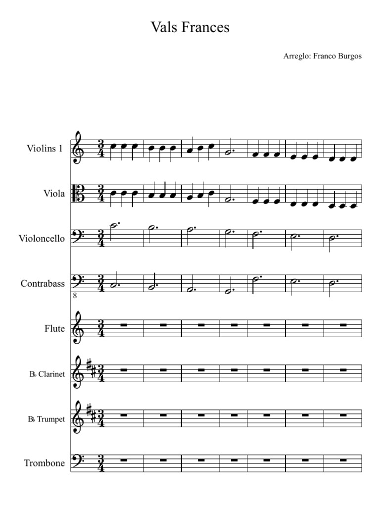 Vals Frances Arrangement for Orchestra | PDF | Art