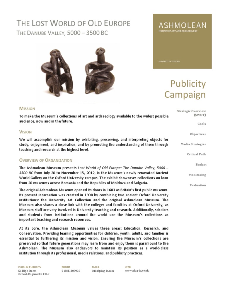 Sample Publicity Campaign | PDF | Museum | Art Museum