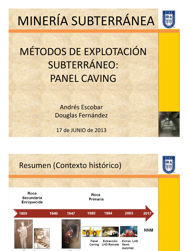Panel Caving | PDF | Geología económica | Minería