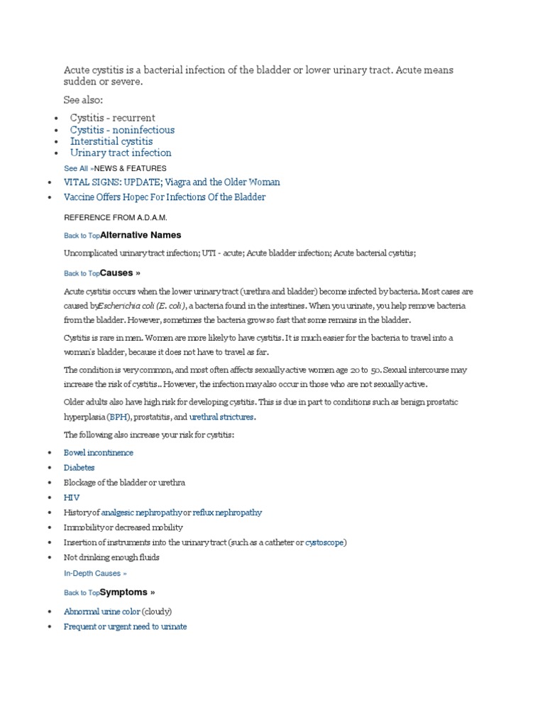 Cystitis | PDF | Urinary Tract Infection | Urinary Incontinence
