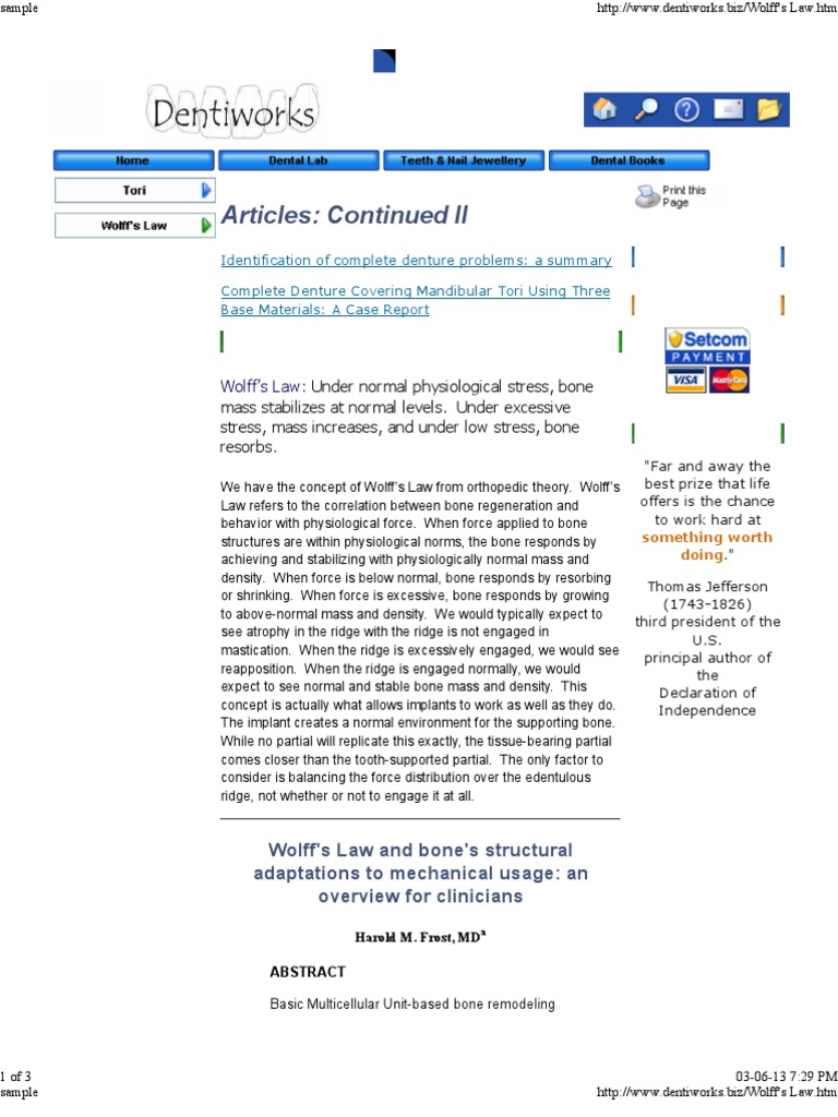 wolff's law | Bone | Science And Technology | Free 30-day Trial | Scribd