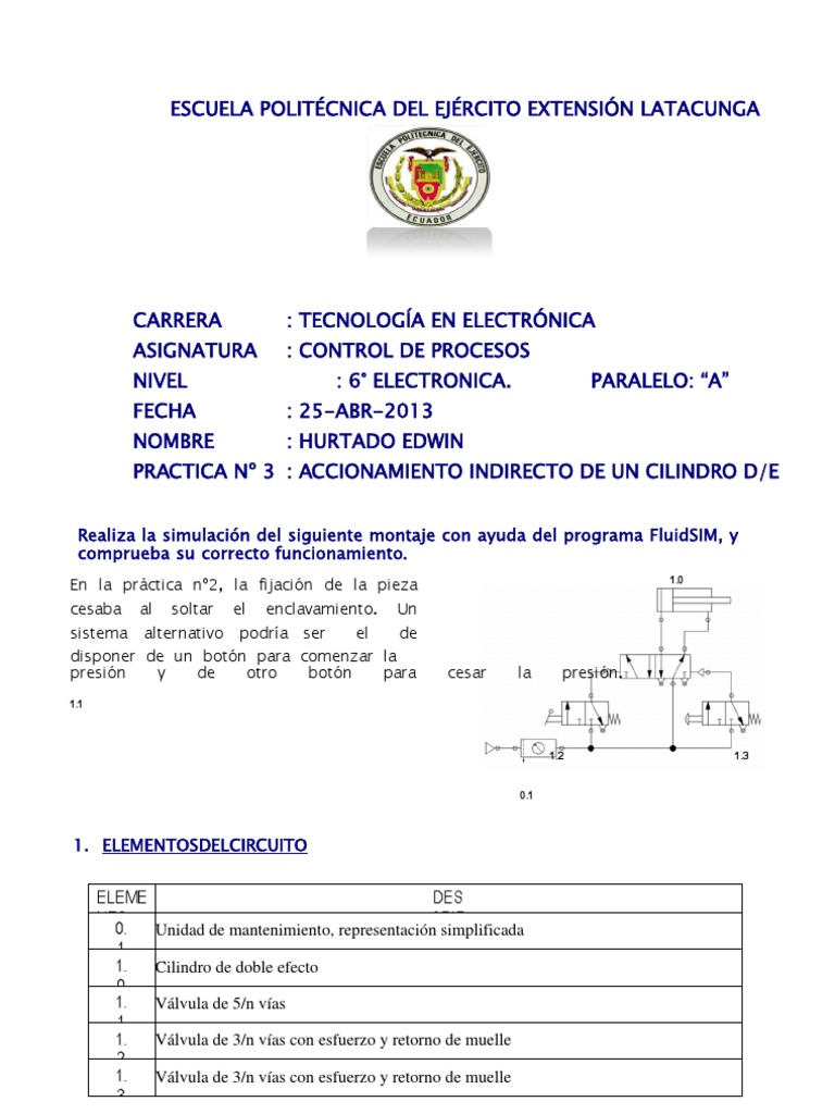 Practica Fluidsim 1 Pdf Point And Click Science