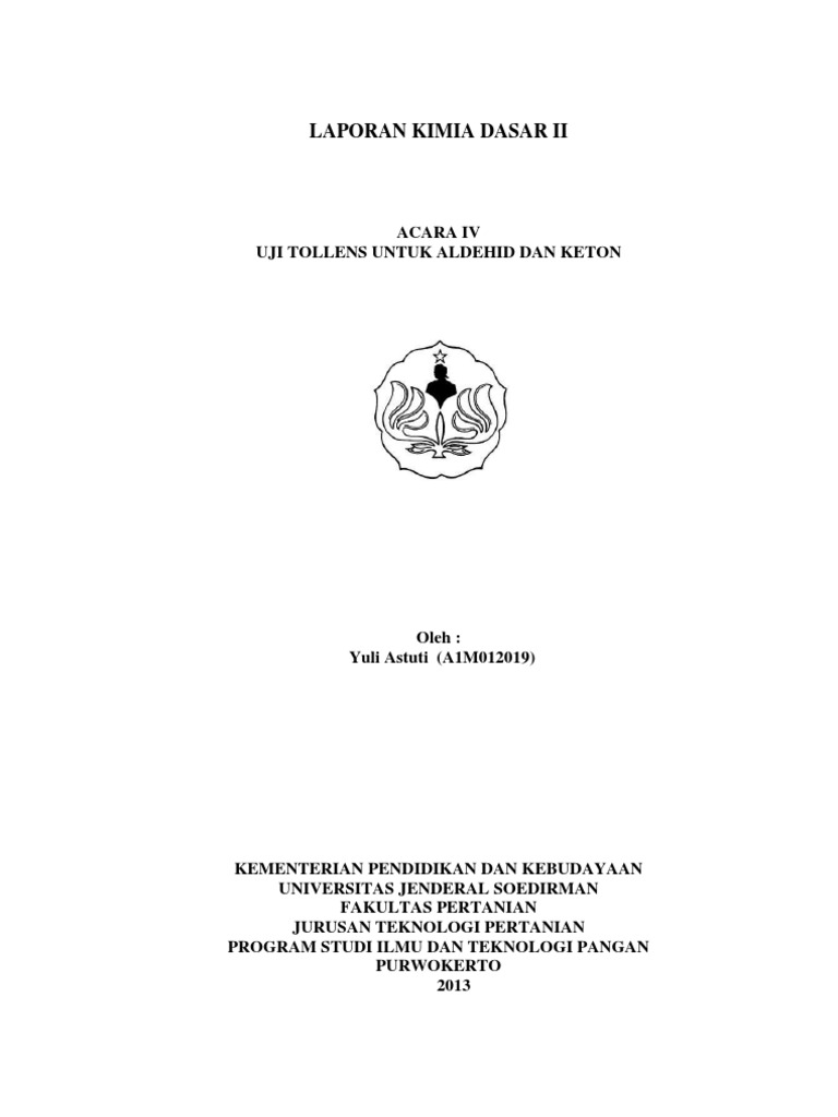 Laprak Kimor, 4. Uji Tollens Untuk Aldehid Dan Keton | PDF