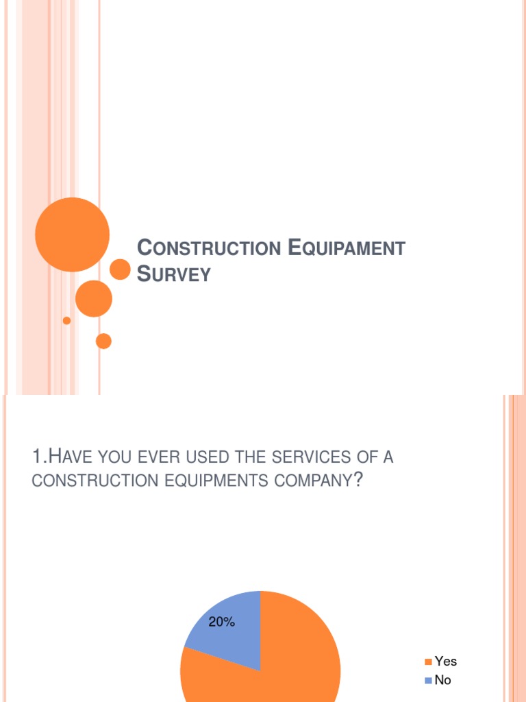 Construction Equipment Survey Insights | PDF | Business | Home & Garden