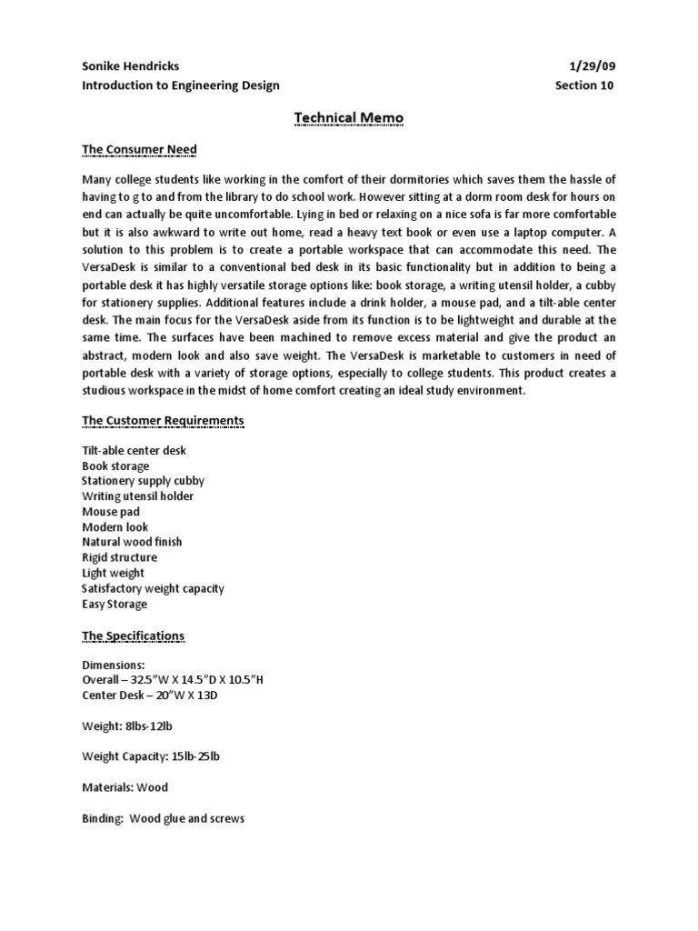 Introduction to Engineering Analysis - Individual Project Technical ...