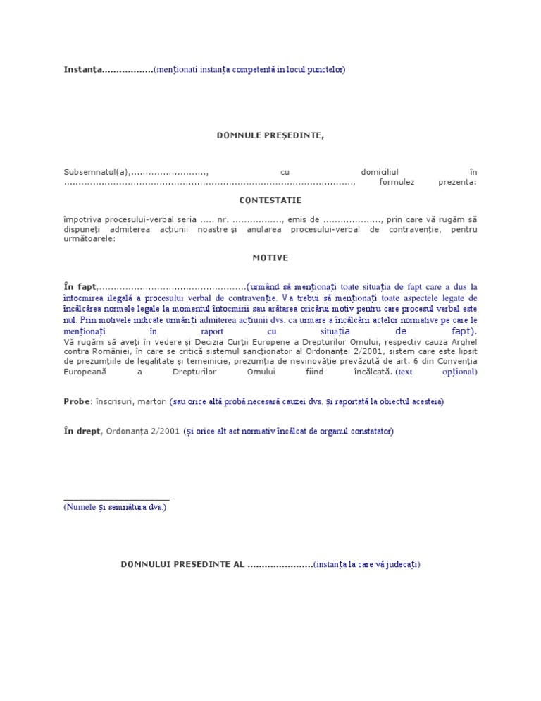 Contestatie Proces Verbal Circulatie Untitled