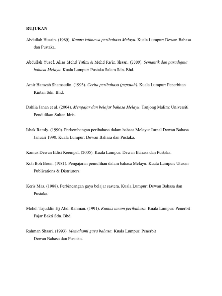 Rujukan BM | PDF