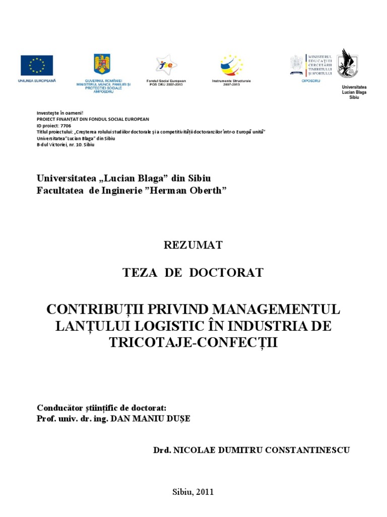 Rezumat Teza Final | PDF