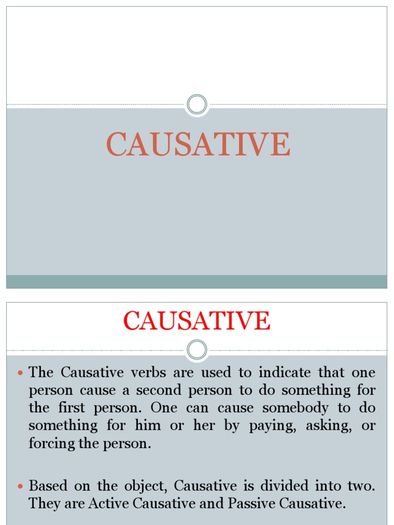 Understanding Causative Verbs: A Comprehensive Look at Causative ...