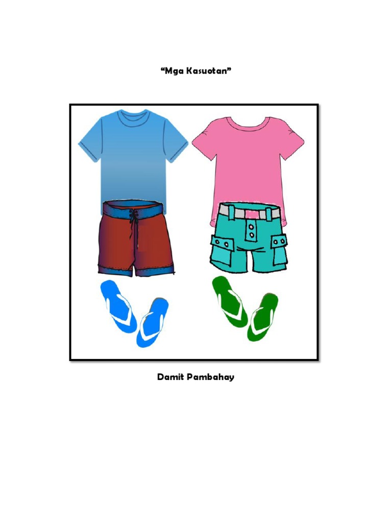Mga Iba't Ibang Uri NG Kasuotan | PDF