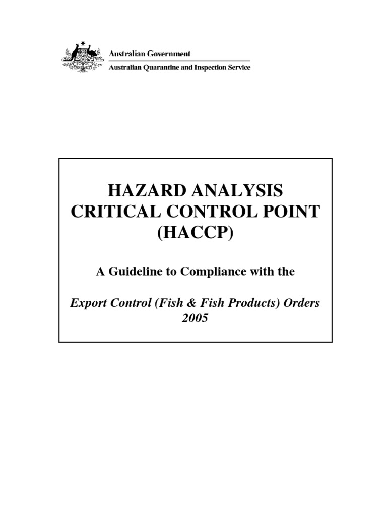 Hazard Analysis Critical Control Point (Haccp) | PDF