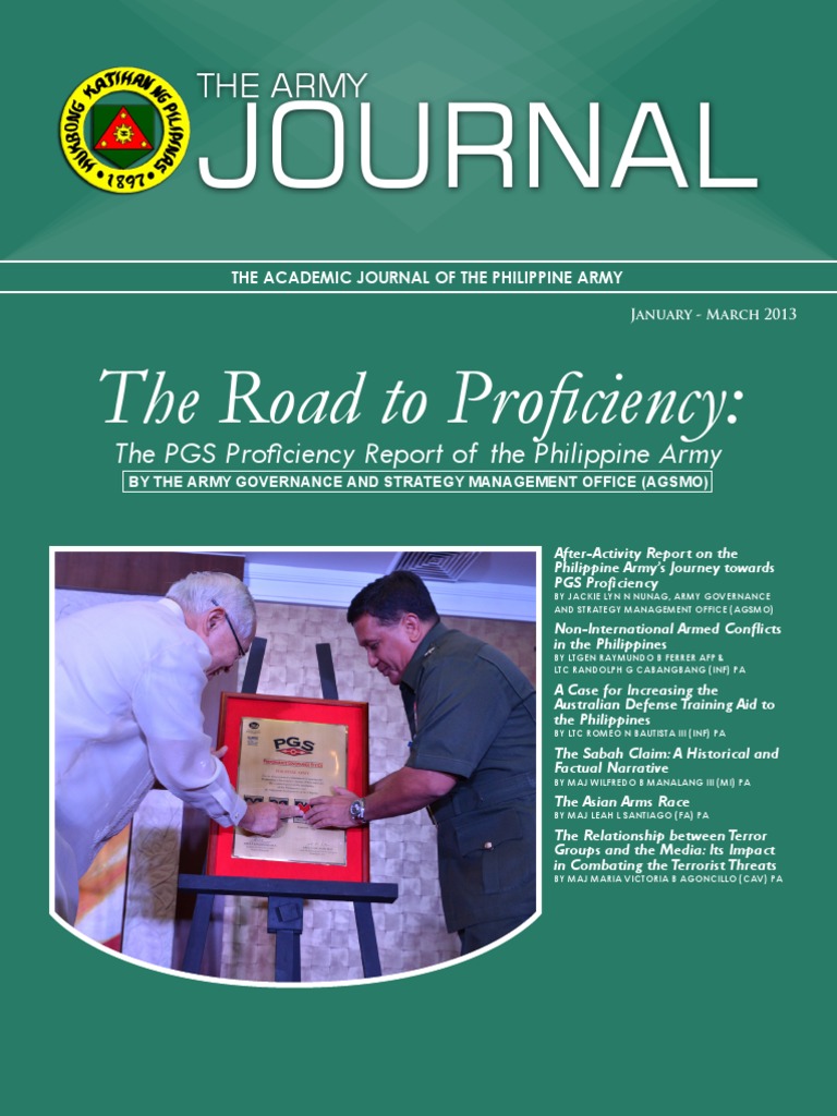 Philippine Army Journal 1st Quarter 2013 | PDF | Strategic Management ...