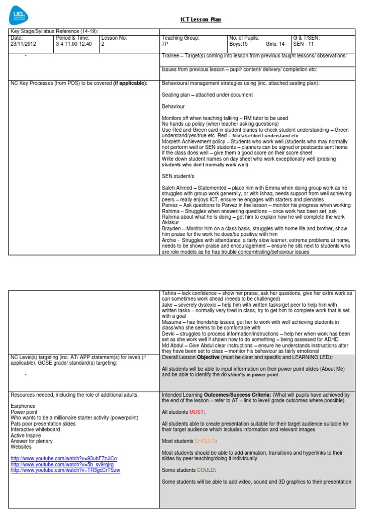 Lesson Plan Lesson 2 7P Powerpoint | PDF | Microsoft Power Point ...