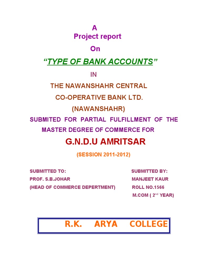 Types of Bank Ac | PDF | Transaction Account | Overdraft