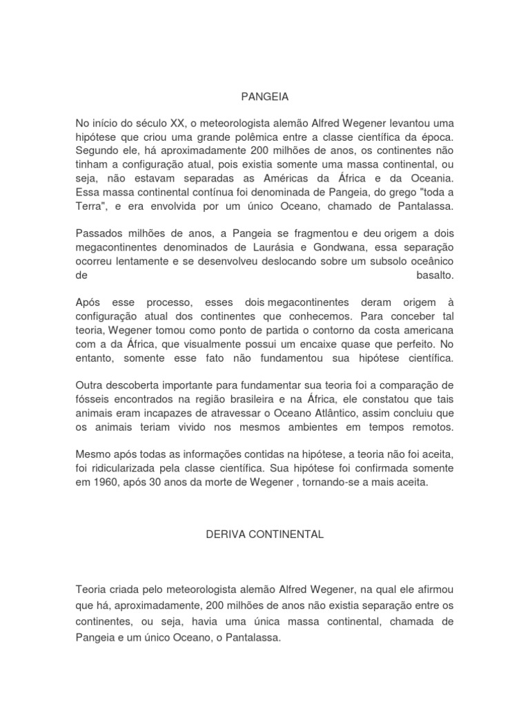 PANGEIA | PDF | Placas tectônicas | Geociências